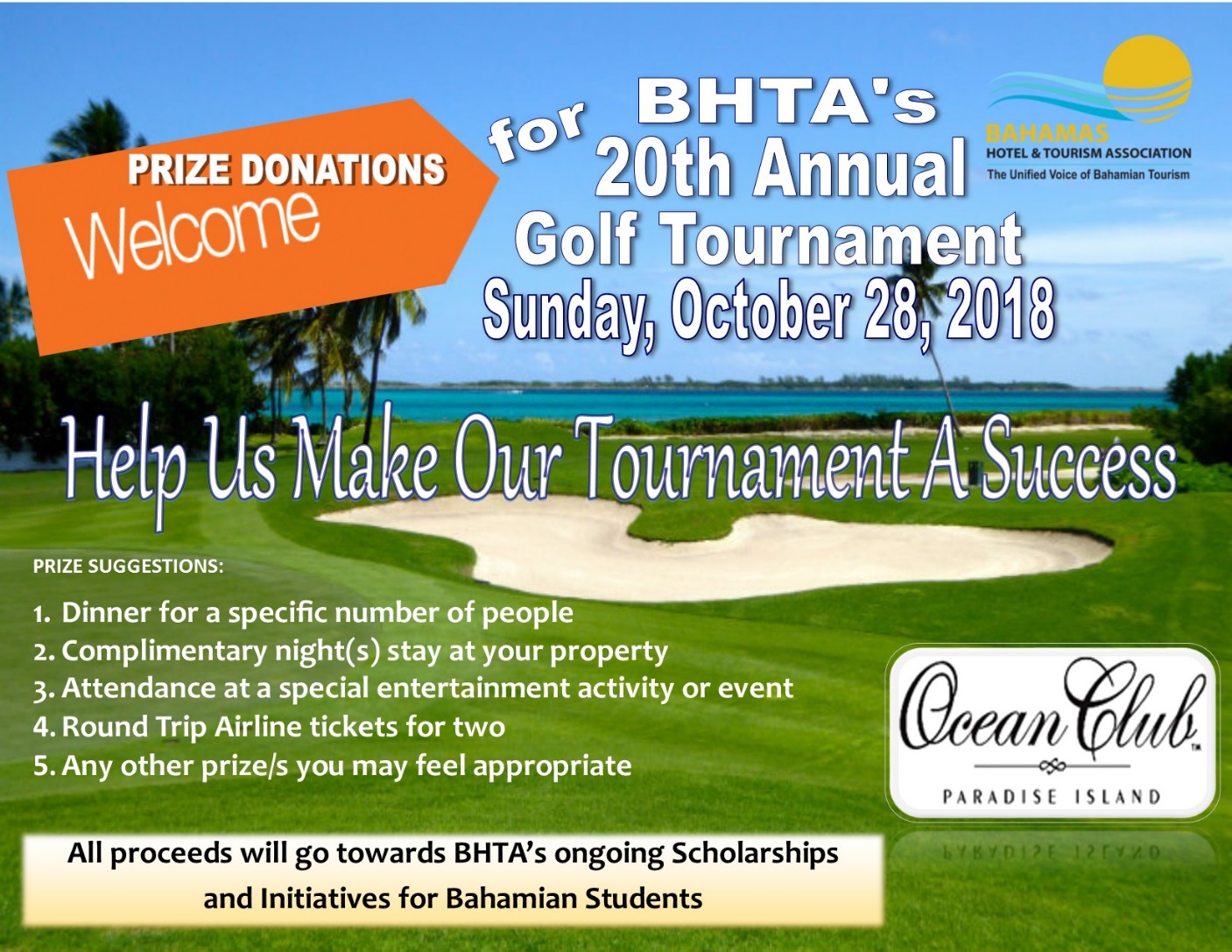 22nd Annual Golf Tournament: Prizes or Giveaway Donations Welcome ...